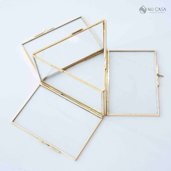 Metal Folding Frame - Sleek Glass Book-Type Frame | Nu Casa